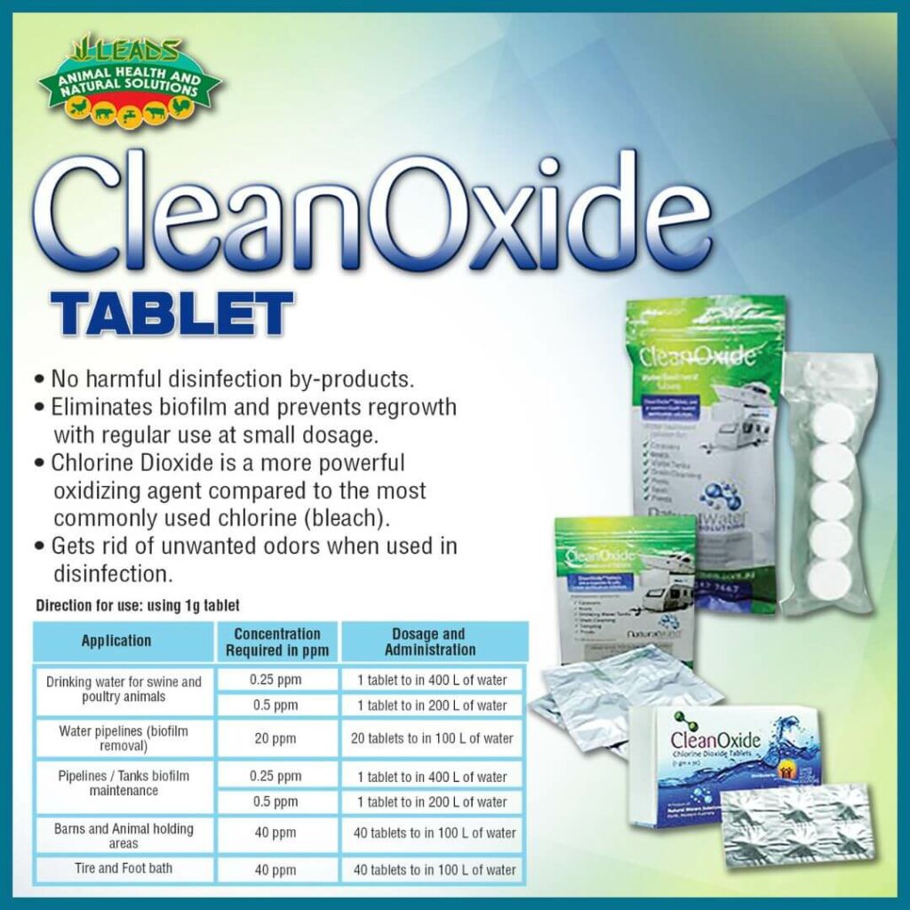 Clean Oxide Tablet - Leads Animal Health and Natural Solutions